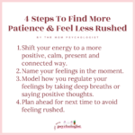 How to Be a Patient Parent When You’re in a RUSH | themompsychologist.com